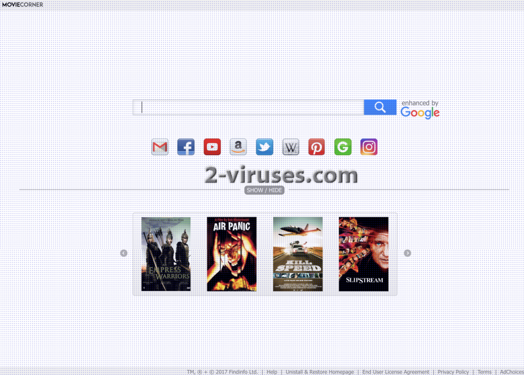Search.moviecorner.com を削除するには – MalwareRid