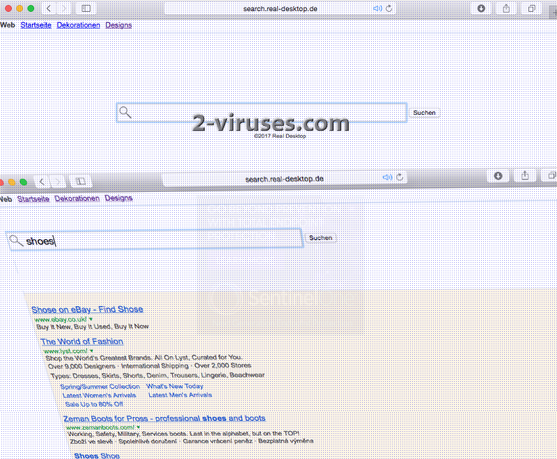 Search.real-desktop.de ウイルス - MalwareRid
