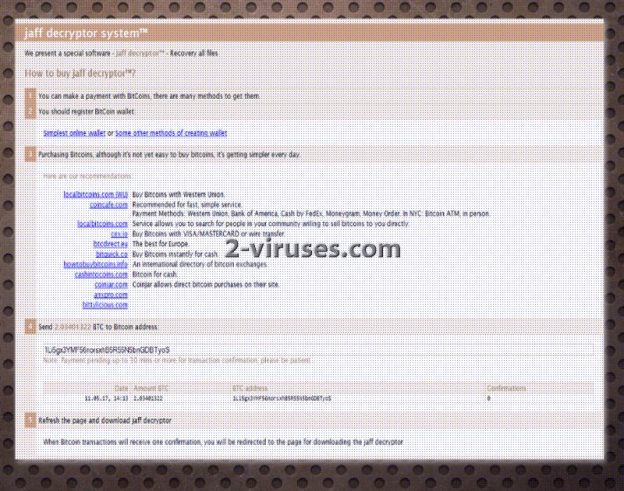 Jaff ランサムウェア を削除するには – MalwareRid